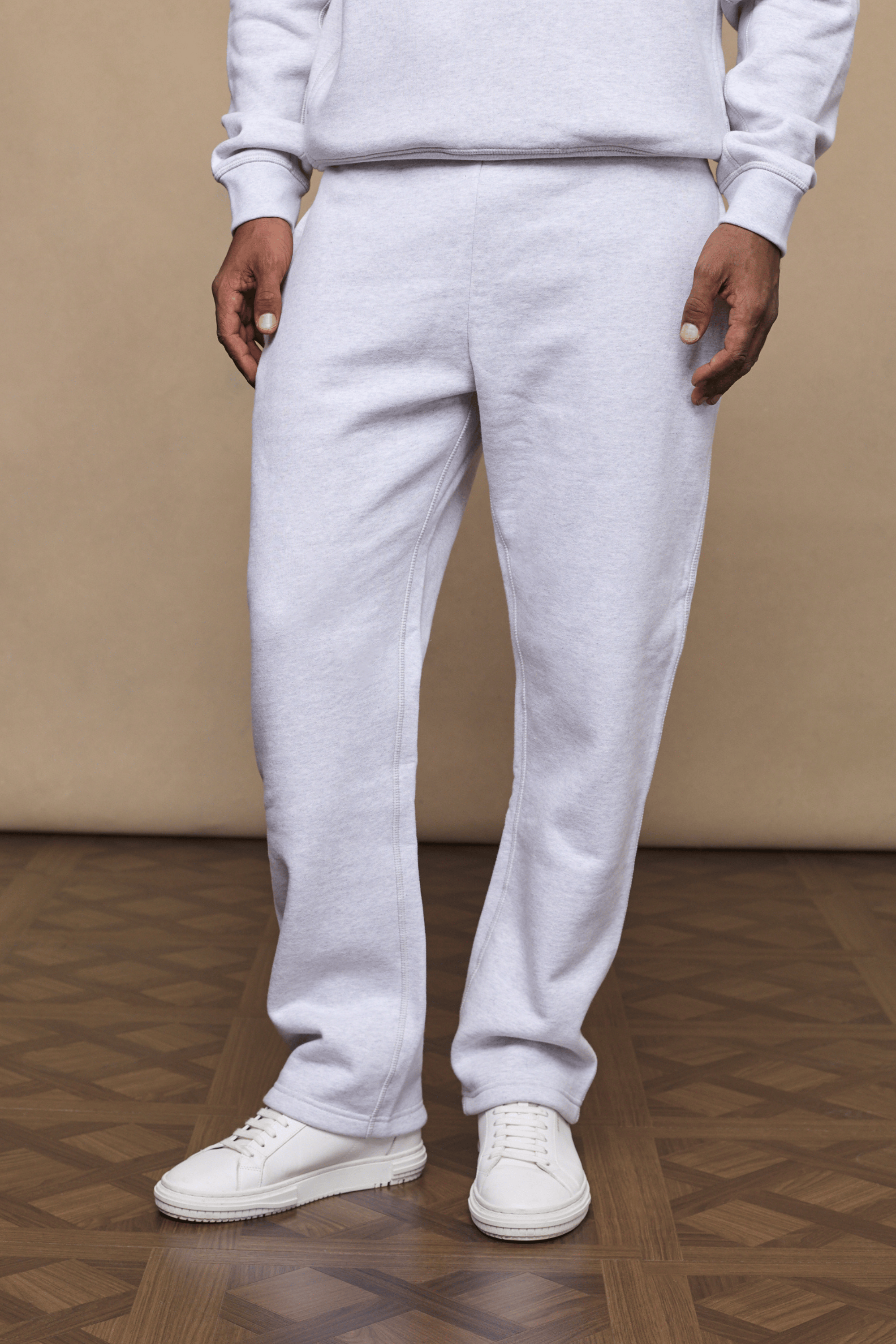 Axel Straight Leg Jogger - Stone Marl